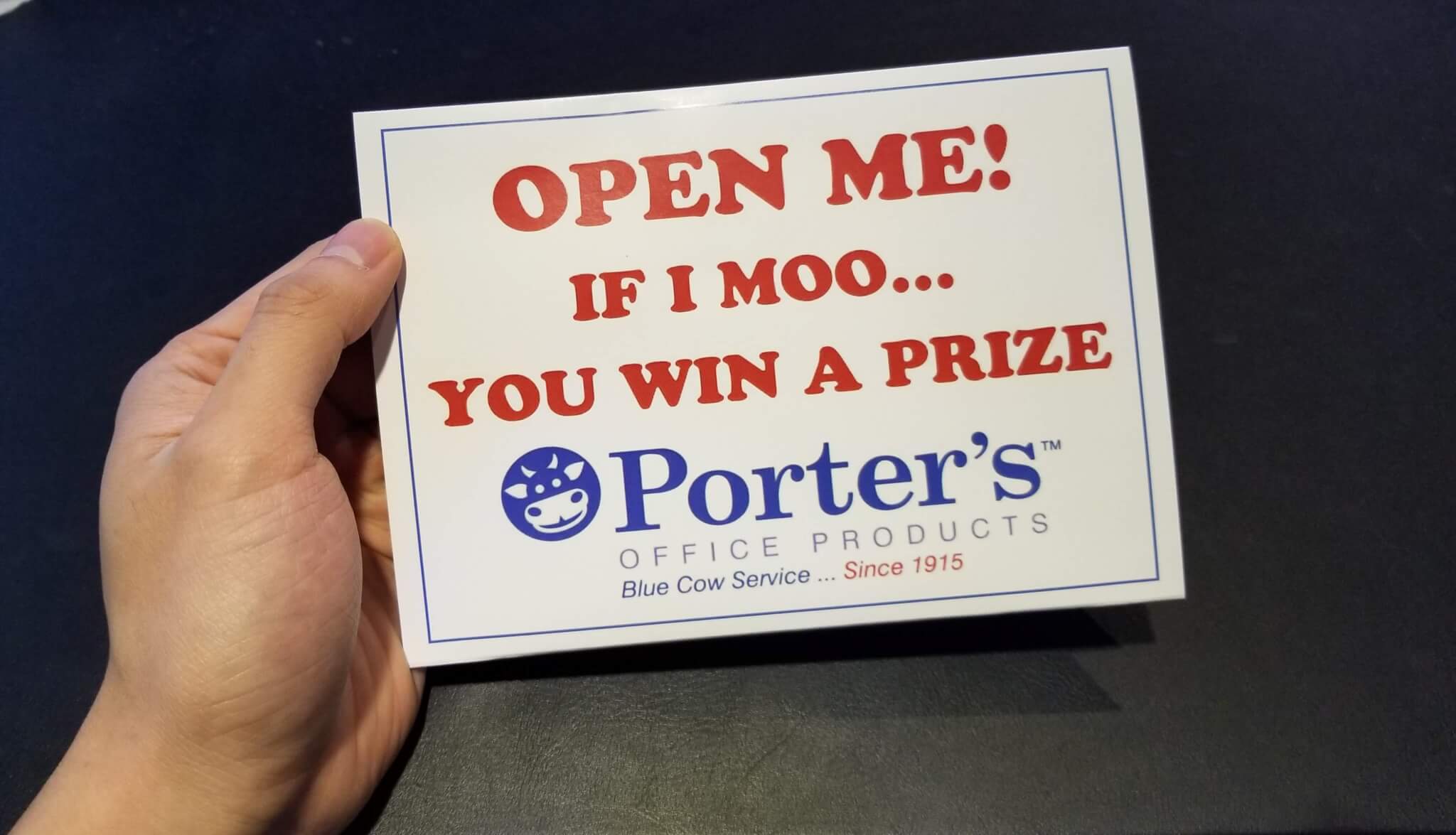 Porter’s Office Products Promotional Talking Greeting Card - bigDAWGS